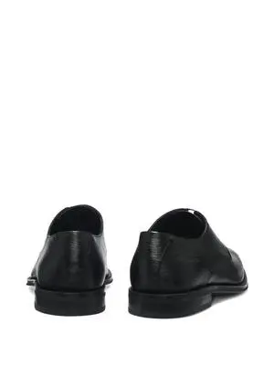 BOSS Textured Leather Derby Shoes - Black