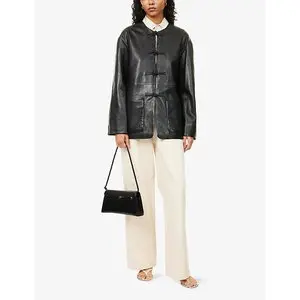 ROHE FRAMES Round-neck Leather Jacket