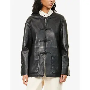 ROHE FRAMES Round-neck Leather Jacket