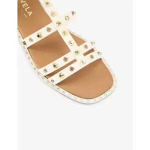 Carvela Alia Leather Gladiator Sandals - Bone