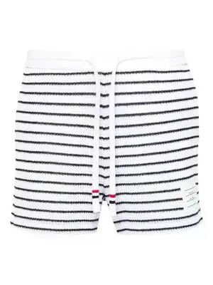 Thom Browne Striped Drawstring Shorts - White