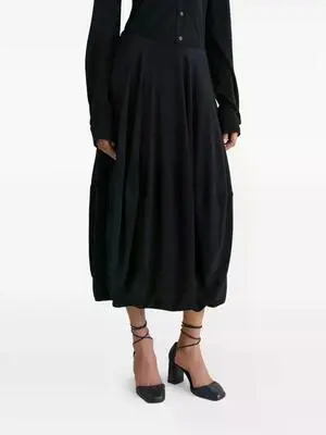 LEMAIRE Balloon Midi Skirt - Black
