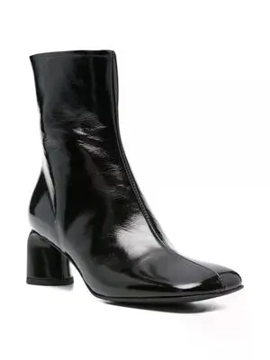 HALMANERA 55mm Patent Leather Block-heel Boots