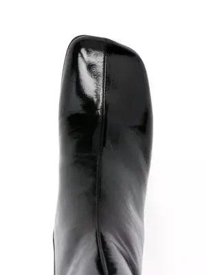 HALMANERA 55mm Patent Leather Block-heel Boots