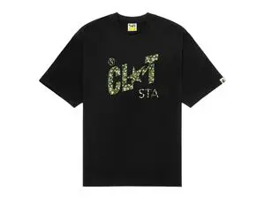 BAPE X Clot Camo Clot Sta Logo Relaxed Fit T-shirt - Black