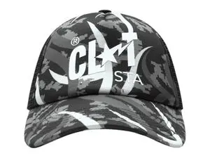 A BATHING APE X Clot Egra Camo Trucker Cap - Grey