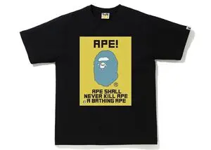 A BATHING APE Water Print Tee Shirt - Black