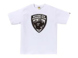 A BATHING APE Security Emblem Tee Shirt - White