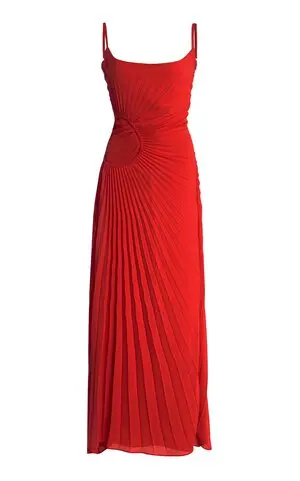 GEORGIA HARDINGE Tide Pleated Georgette Maxi Dress