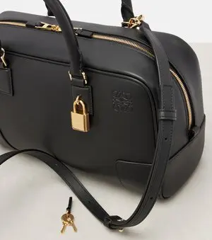 Loewe Amazona 28 Leather Top-handle Bag - Black