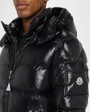 Moncler Maya Hooded Down Jacket - Black