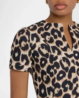 Dice Kayek Print Sheath Dress - Leopard