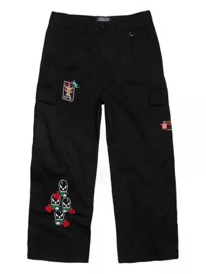PAS DE MER Embroidered Cargo Trousers