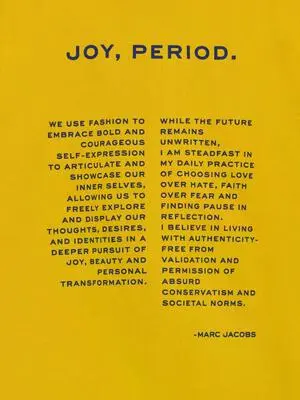 Marc Jacobs Joy Logo Tee - Yellow
