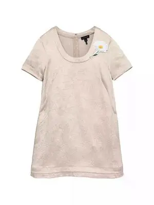 Marc Jacobs Flower-appliqué Dress - Neutrals