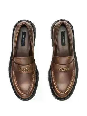Marc Jacobs Logo-plaque Chunky Loafers - Brown