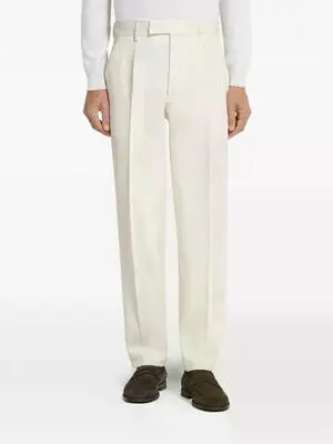 Zegna Tailored Pleated Trousers - White