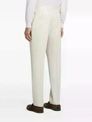 Zegna Tailored Pleated Trousers - White