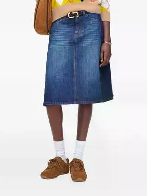 Marc Jacobs Two-tone Denim A-line Skirt