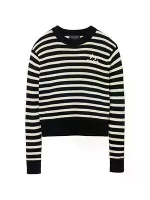 MARC JACOBS Striped Sweater With Embroidered Details