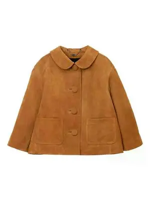 Marc Jacobs Suede Peter Pan-collar Jacket - Brown