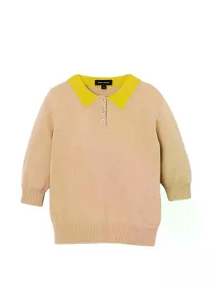 Marc Jacobs Contrast-collar Wool Polo - Brown