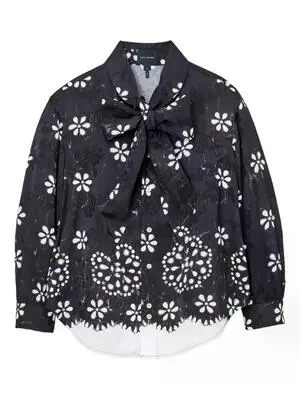 Marc Jacobs Eyelet-detail Bow Blouse