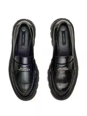 Marc Jacobs Frankie Logo-plaque Platform Loafers - Black