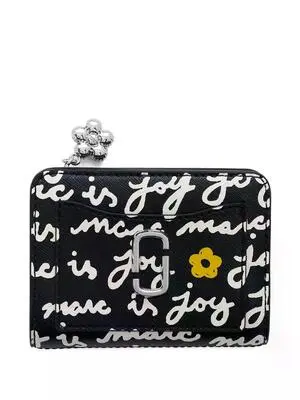 Marc Jacobs The Joy Floral-print Wallet - Black