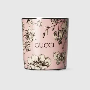 Gucci Flora Sketch Print Candle - Pink