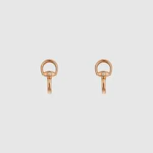 Gucci Horsebit 18k Stud Earrings - Rose Gold