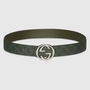 Gucci Reversible Gg Monogram Belt - Green