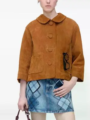 Marc Jacobs Suede Jacket With Peter Pan Collar