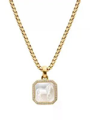David Yurman 18kt Yellow Horse Amulet - Gold