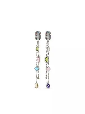 Marc Jacobs The J Marc Luxe Gem Linear Earrings - Silver