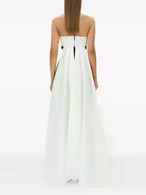 Rachel Gilbert Odette Strapless Draped-back Midi Dress