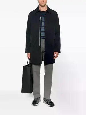 Paul Smith Button-fastening Pocket Coat - Blue