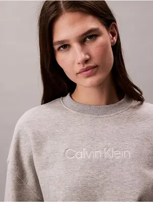 Calvin Klein Terry Lounge Relaxed Sweatshirt - Grey Heather