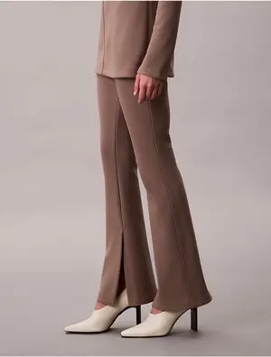 Calvin Klein Tailored Knit Flared Pull-on Trousers