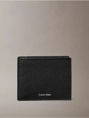 Calvin Klein Foil Embossed Logo Bifold Wallet - Black