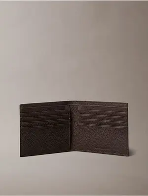 Calvin Klein Foil Embossed Logo Bifold Wallet - Chocolate Martini