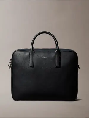 Calvin Klein Raised Logo Commuter Bag - Black