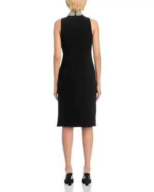 Rickie Freeman For Teri Jon Mock Neck Sarong Dress