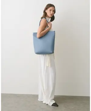 Cuyana Tall Easy Zipper Tote - Azure