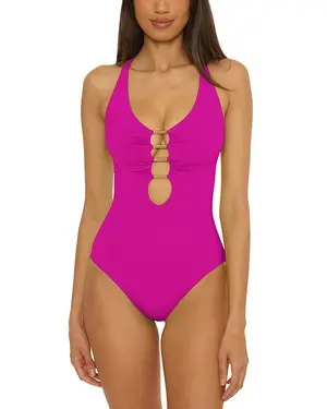 BECCA By Rebecca Virtue Color Code Ariyah One-piece Swimsuit - Hibiscus