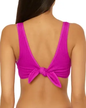 BECCA By Rebecca Virtue Crinkle Crush Tatum Bralette Bikini Top