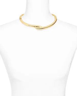 Aqua Structured Twist Collar Necklace