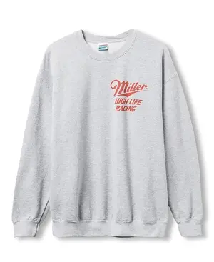 Junk Food Clothing Miller High Life Champ Fleece Sweatshirt - Heather Grey