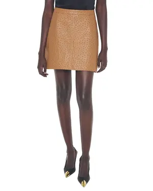 AS By DF Nadine Upcycled Mini Leather Skirt