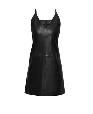 AS By DF Ryder Upcycled Leather Mini Dress